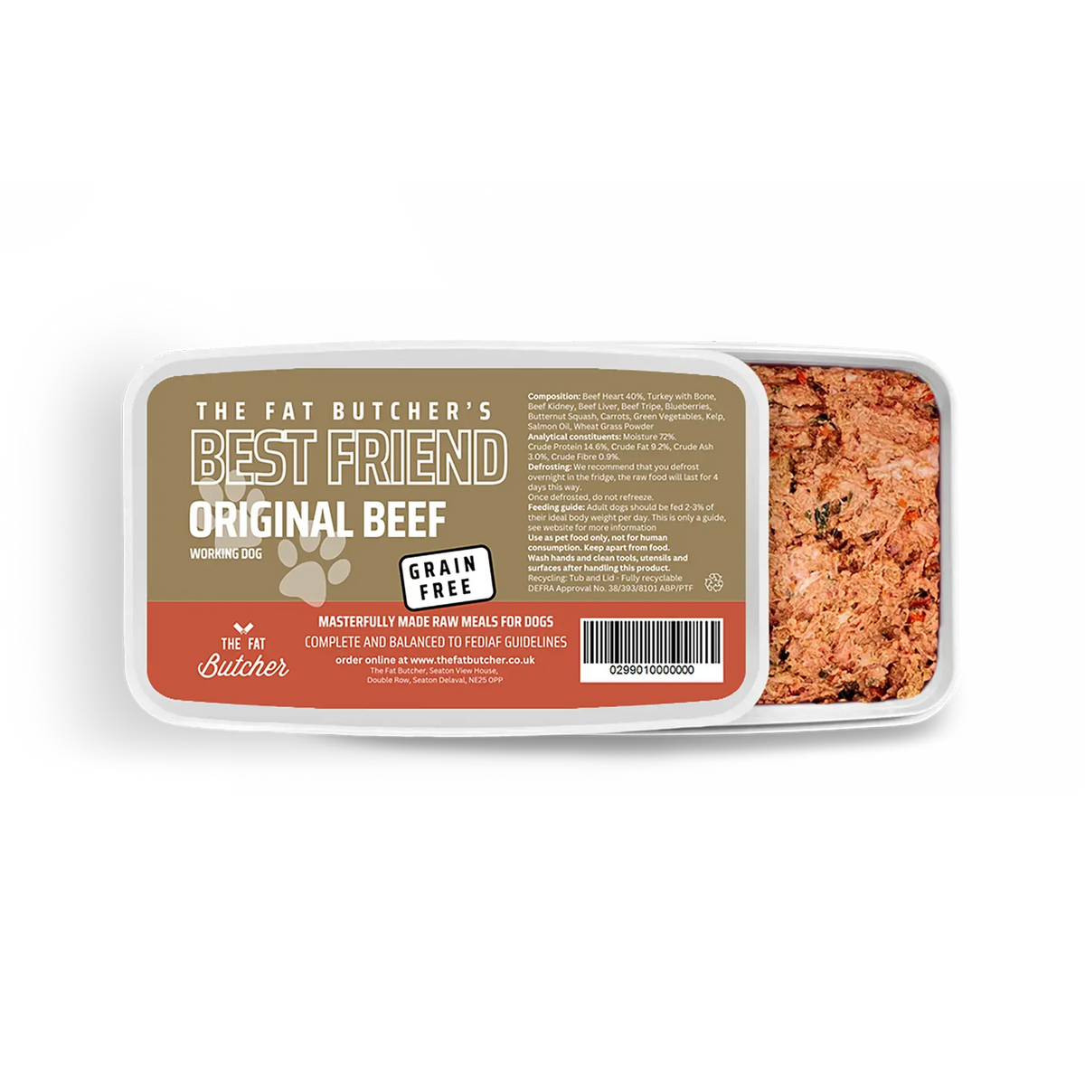 Fat Butcher's Best Friend Dog Food - Original Beef 500g – The Fat Butcher